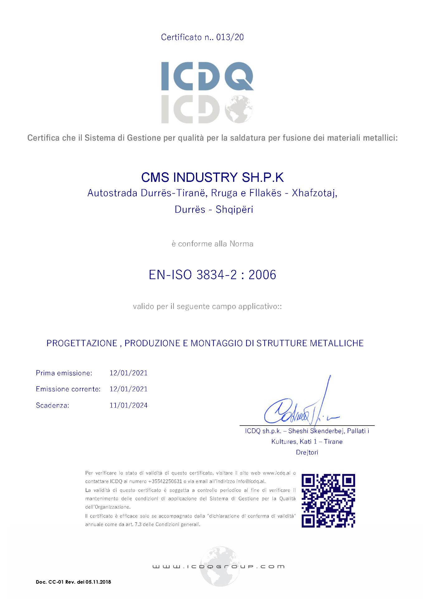 Certificazioni :: cmsindustry